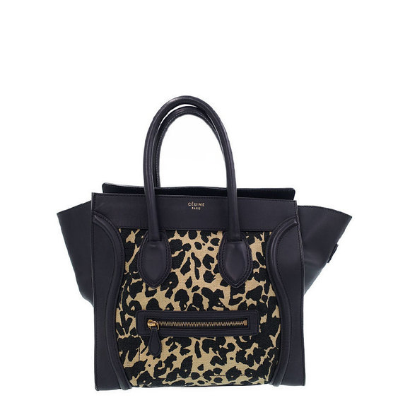 Celine | Bags | Celine Luggage Mini Shopper Tote Black X Beige | Poshmark